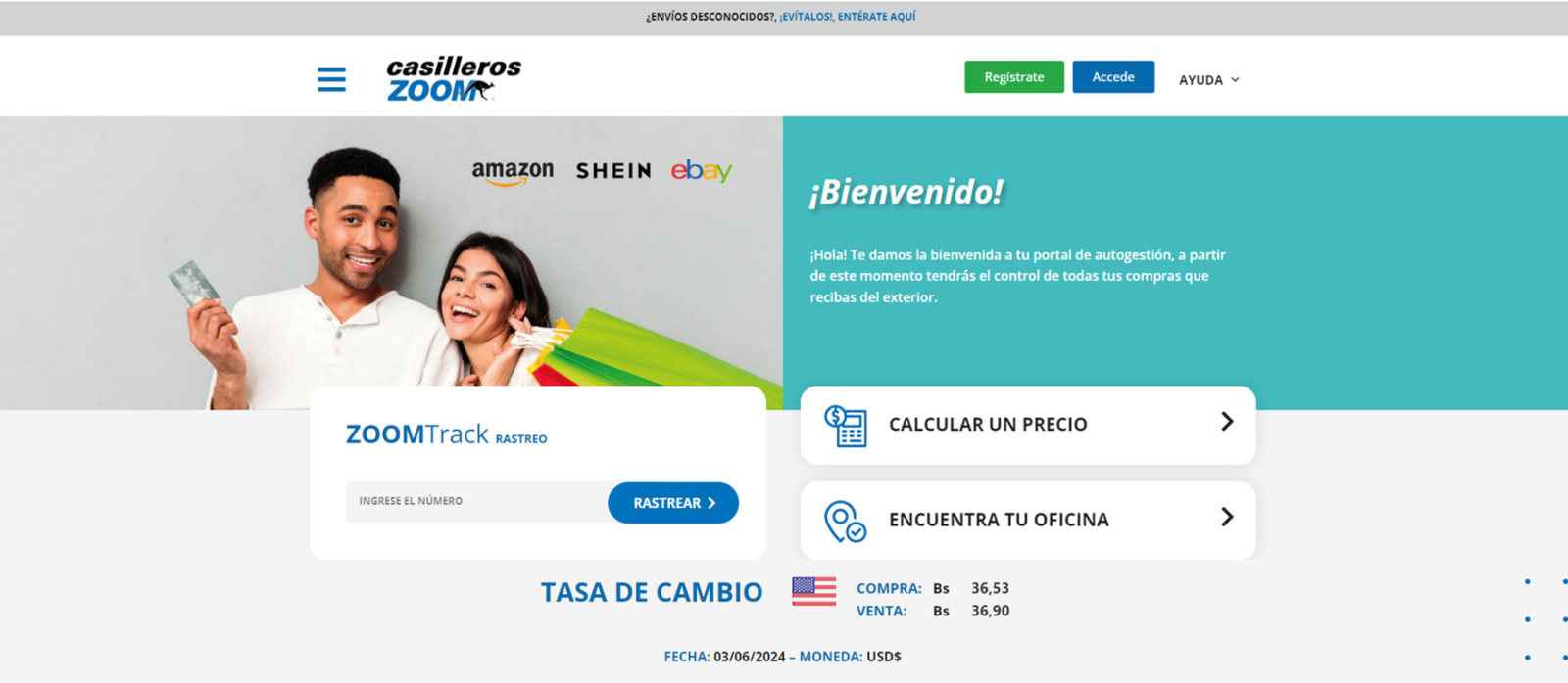 Estás a un clic de saber el estatus de tus paquetes - ZOOM
